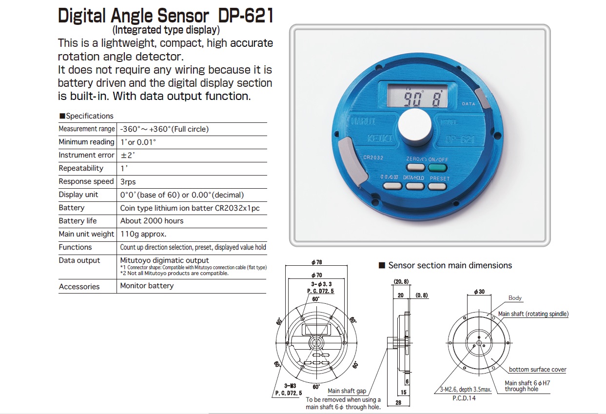 Ichiban Precision Sdn Bhd - Marui Keiki - Marui Keiki Digital Angle Sensor